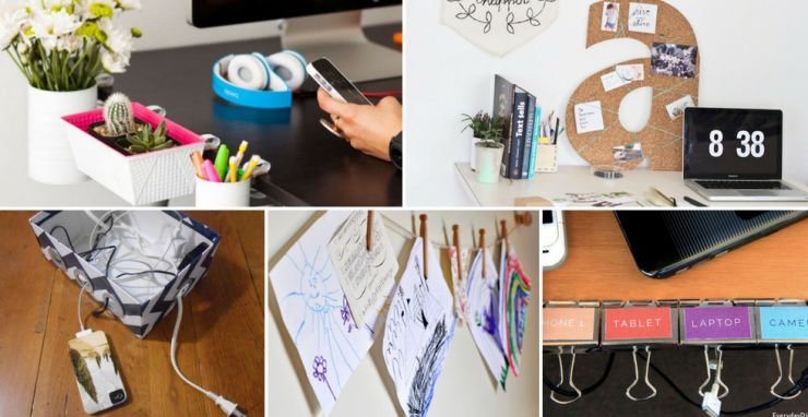19 Office Organisation Ideas That'll TRANSFORM A Cluttered Workspace ...